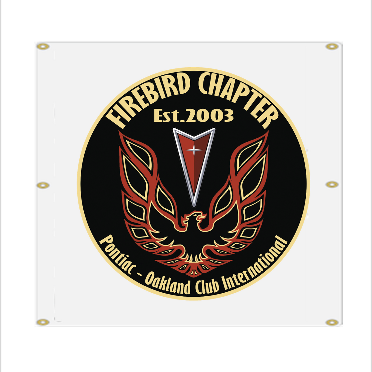 Firebird Chapter Garage Banner – Duque Hoodliner Productions
